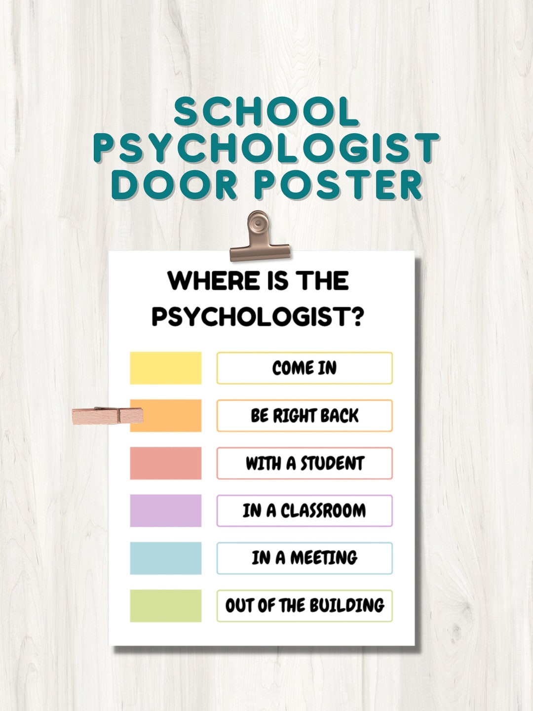 School Psychologist Door Poster Digital Download - Etsy