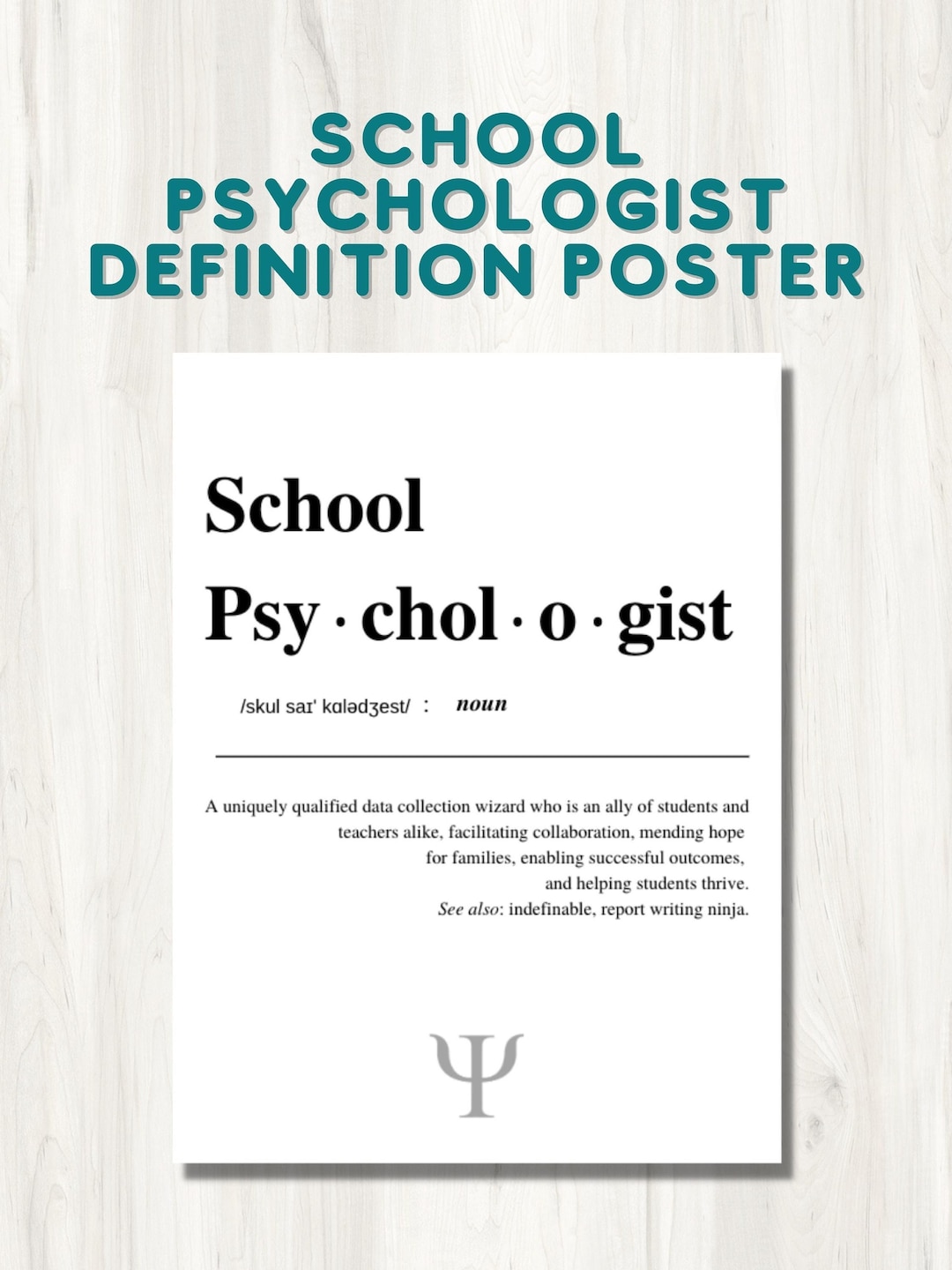 School Psychologist Funny Definition for Office - Etsy