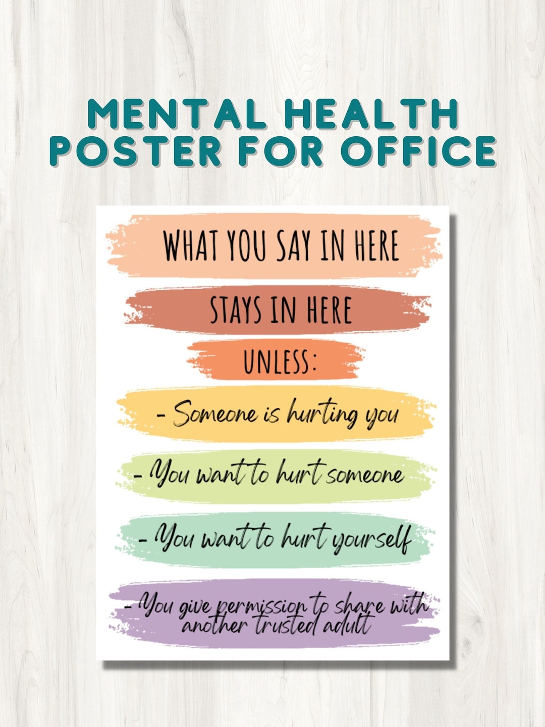 Psychologist and Mental Health Poster Safe Space for Office - Etsy