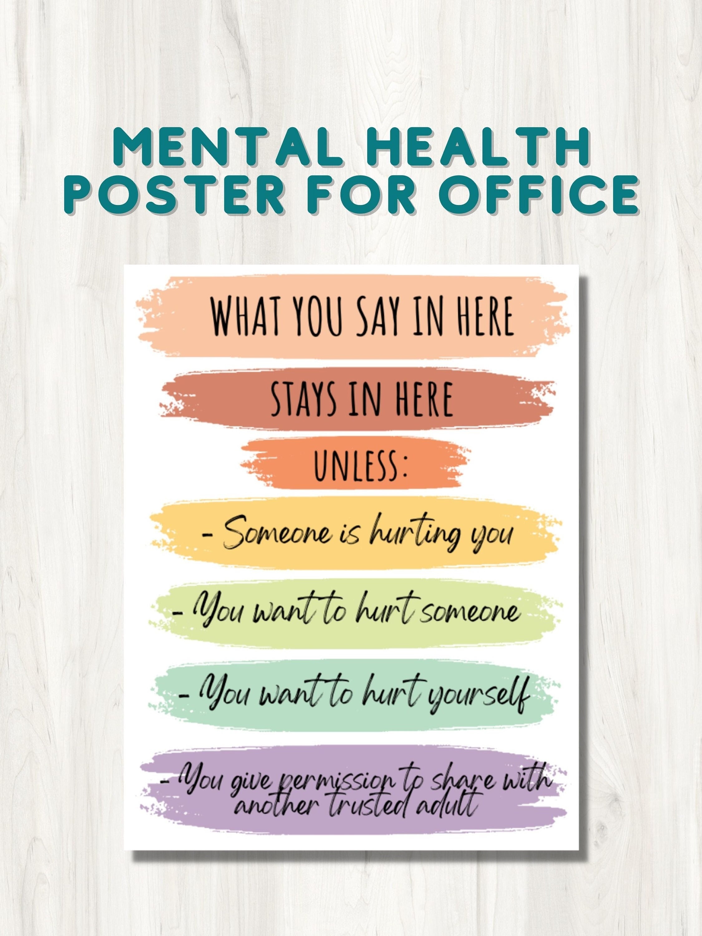 Psychologist and Mental Health Poster Safe Space for Office - Etsy