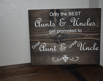 Aunt Uncle Wood Sign - Etsy