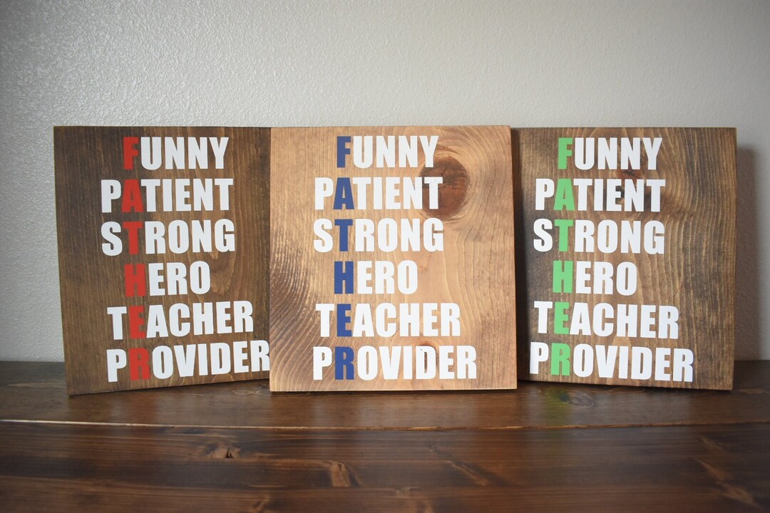 FATHER Sign. FATHER Wood Sign. Father's Day. Gift for Dad. Gift. Wood ...