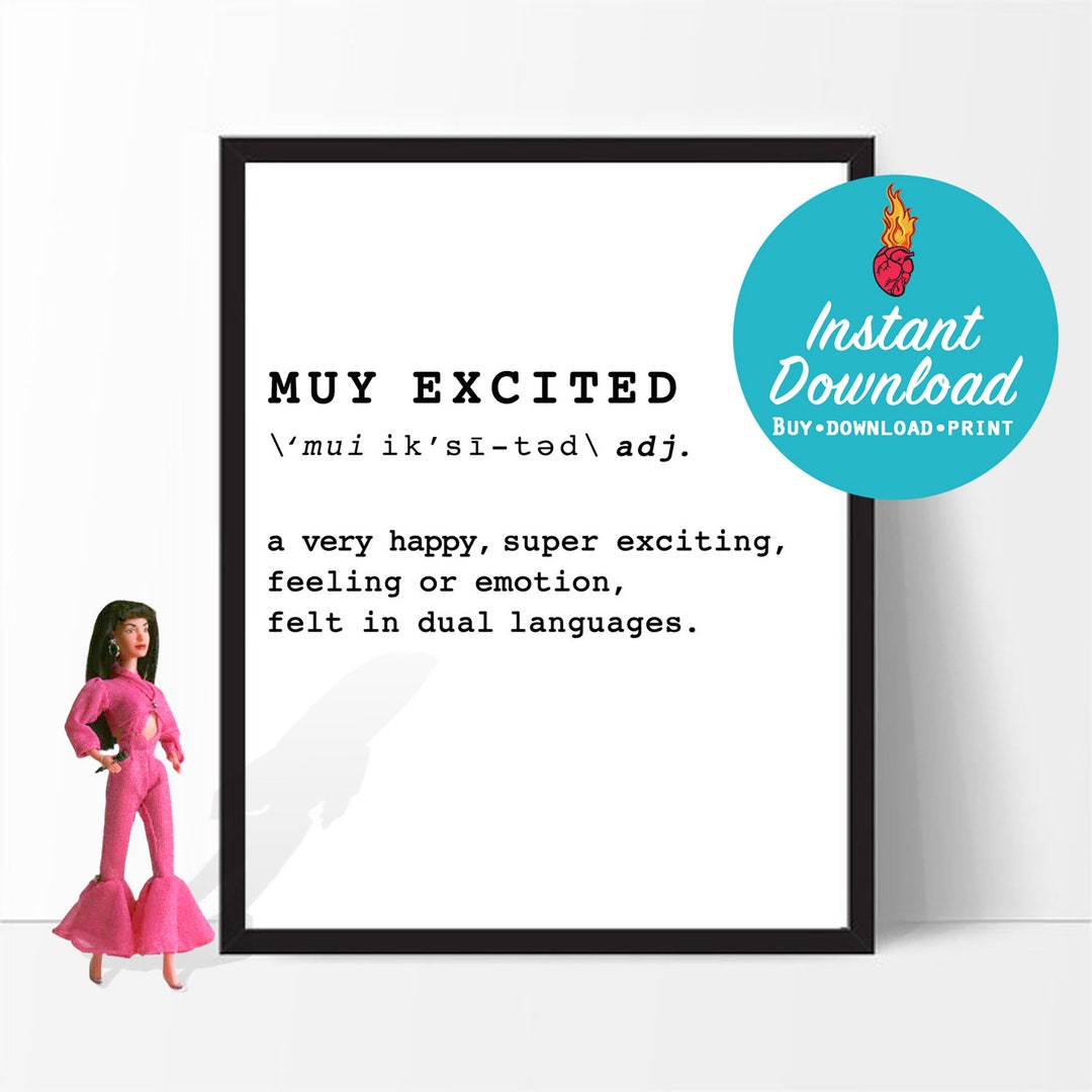 MUY EXCITED Definition Latinx Digital Download - Etsy UK