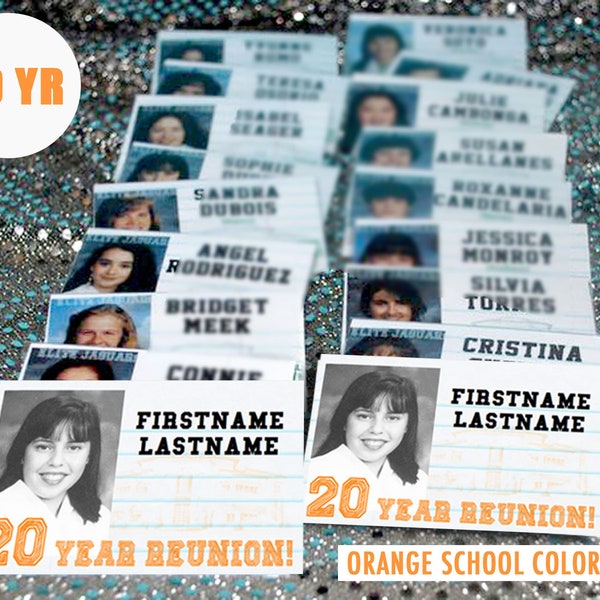 Class Reunion Name Tag Template - Etsy