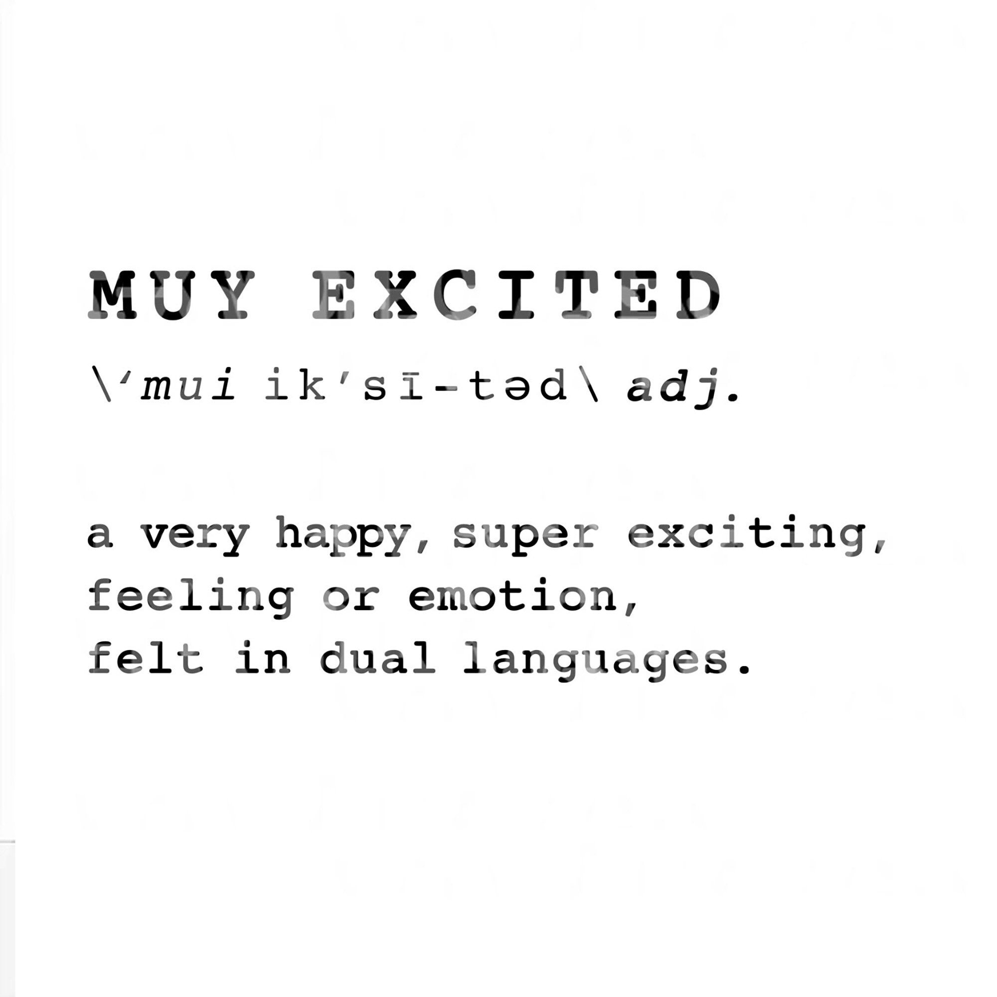 MUY EXCITED Definition, Latinx, Digital Download - Etsy UK