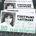 30 Year GREEN DIGITAL DOWNLOAD High School Reunion Name Tag Template - Etsy