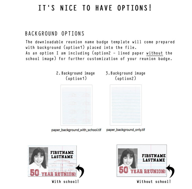 20 Year MAROON DIGITAL DOWNLOAD High School Reunion Name Tag Template ...