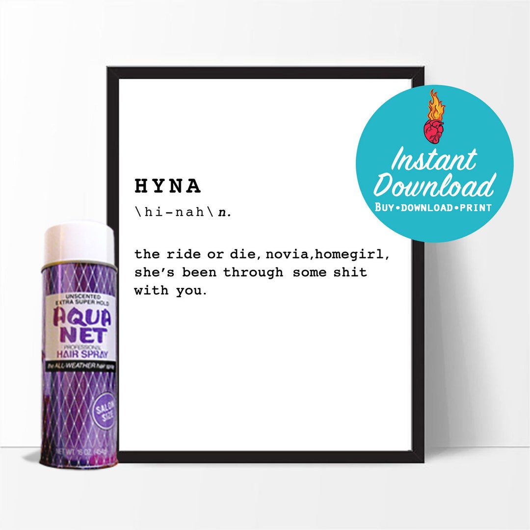 HYNA Definition, Latinx, Digital Download - Etsy