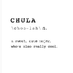 CHULA Definition, Latinx, Digital Download - Etsy