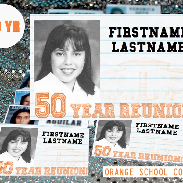 Class Reunion Name Tag Template - Etsy