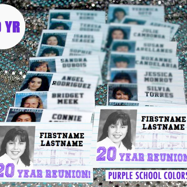 Class Reunion Name Tag Template - Etsy