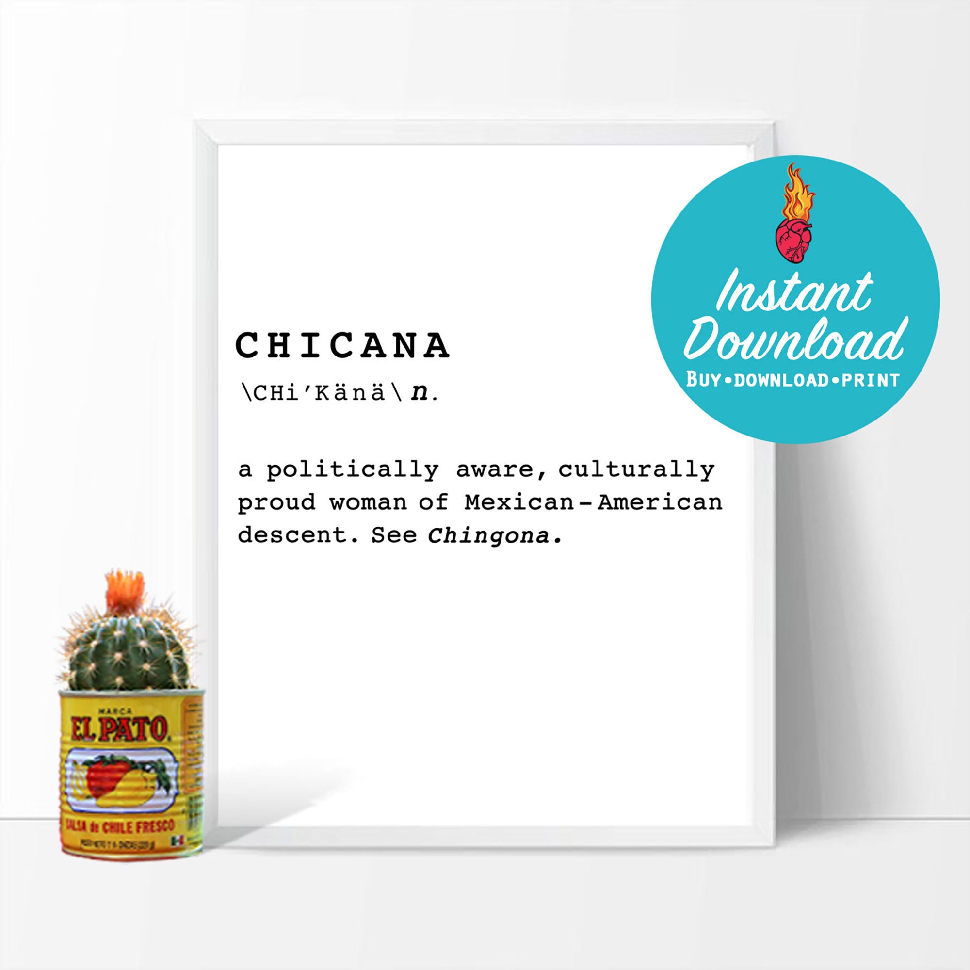 CHICANA Definition Latinx Digital Download | Etsy