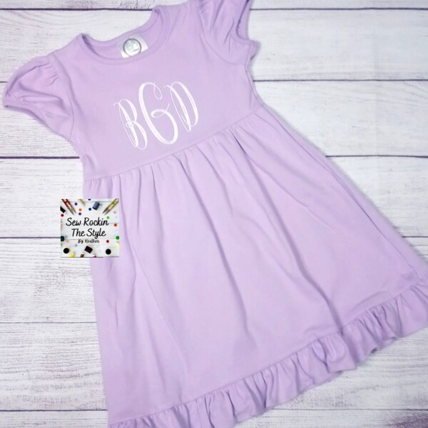 Girls Monogram Dress - Etsy