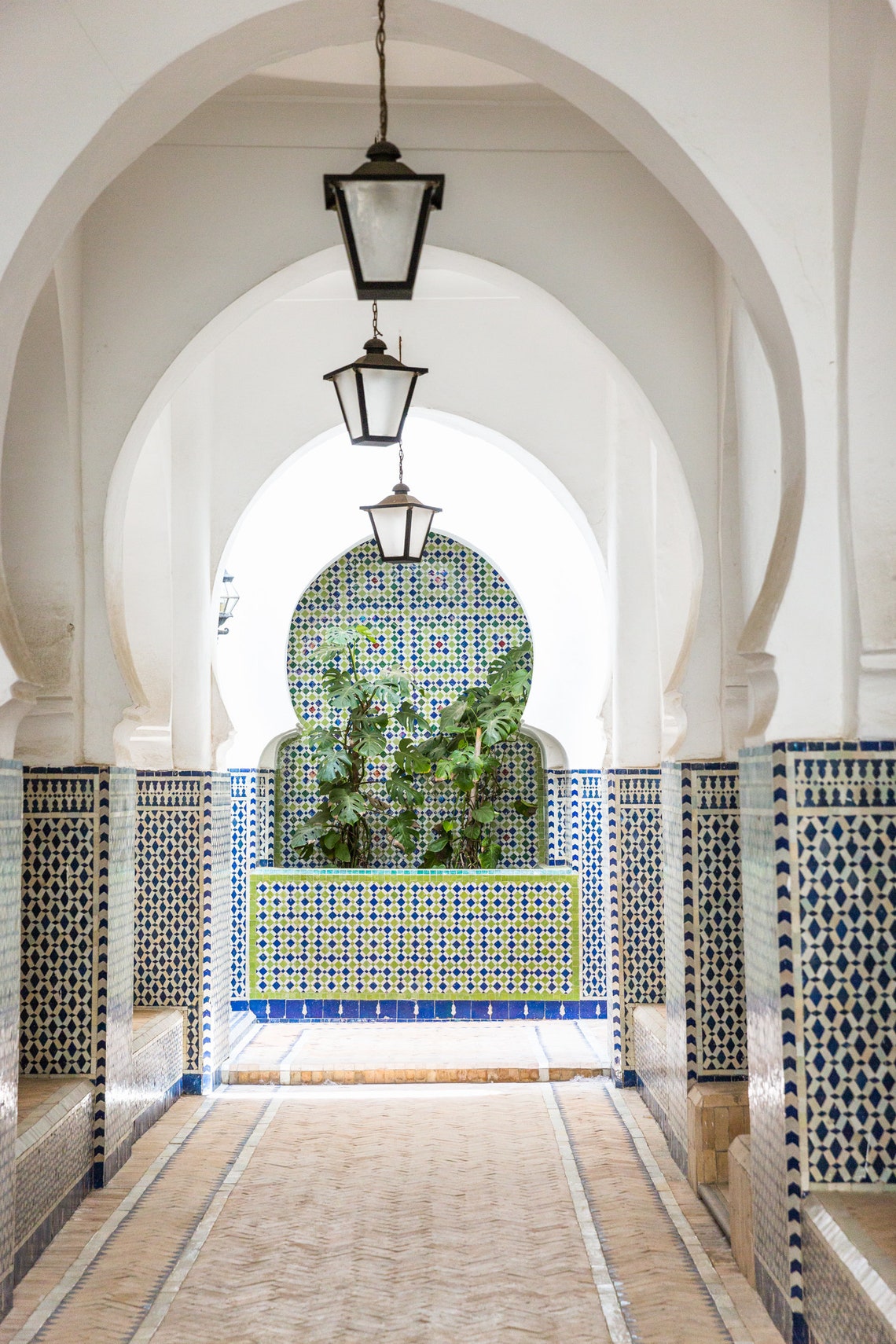 Morocco Print Blue and Green Wall Decor Moroccan Travel - Etsy