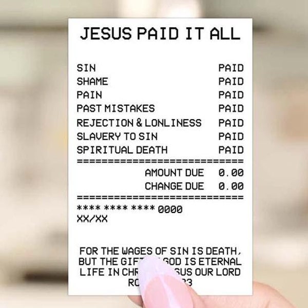 Jesus Paid It All - Etsy