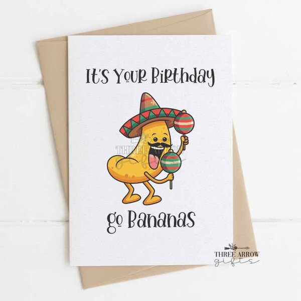 Go Bananas Birthday Card - Etsy