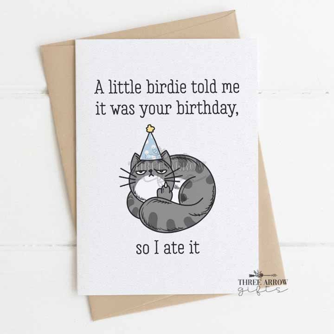 Funny Birthday Card - A Little Birdie Told Me It Was Your Birthday, so ...