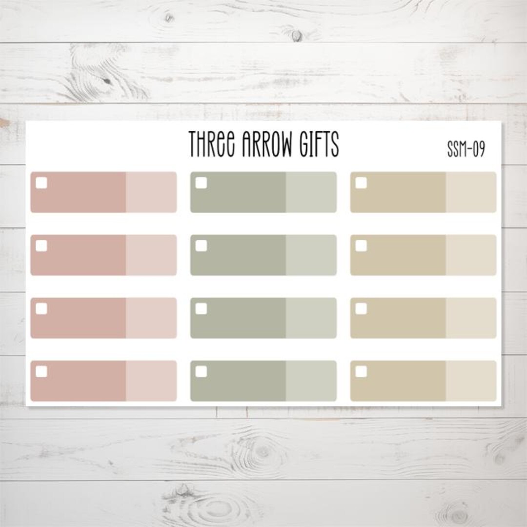 Expense Tracker Sticker Sheet With Checkboxes, 12 Ombre Stickers per ...