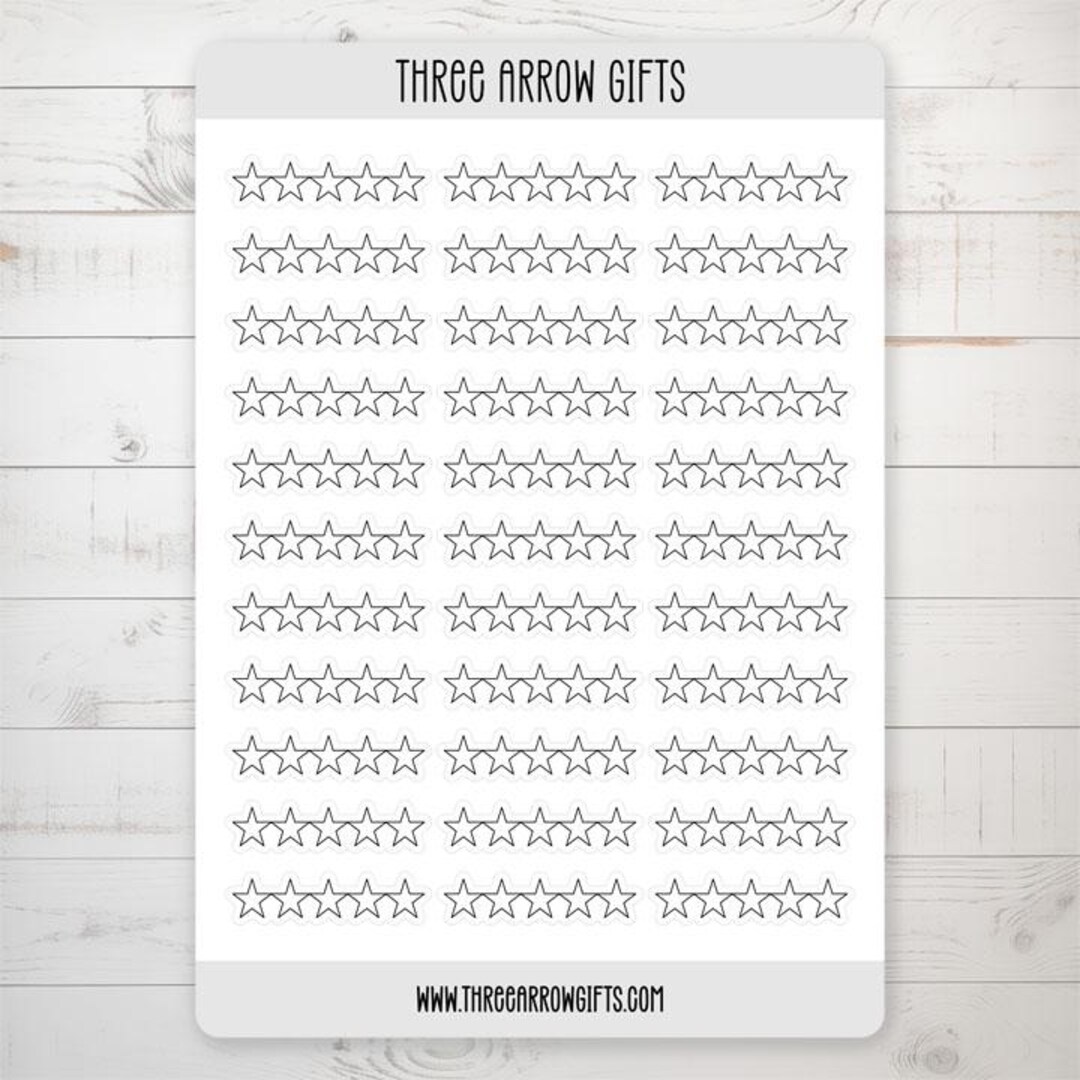 Book and Movie Star Rating Stickers for Planners, Journals, or ...