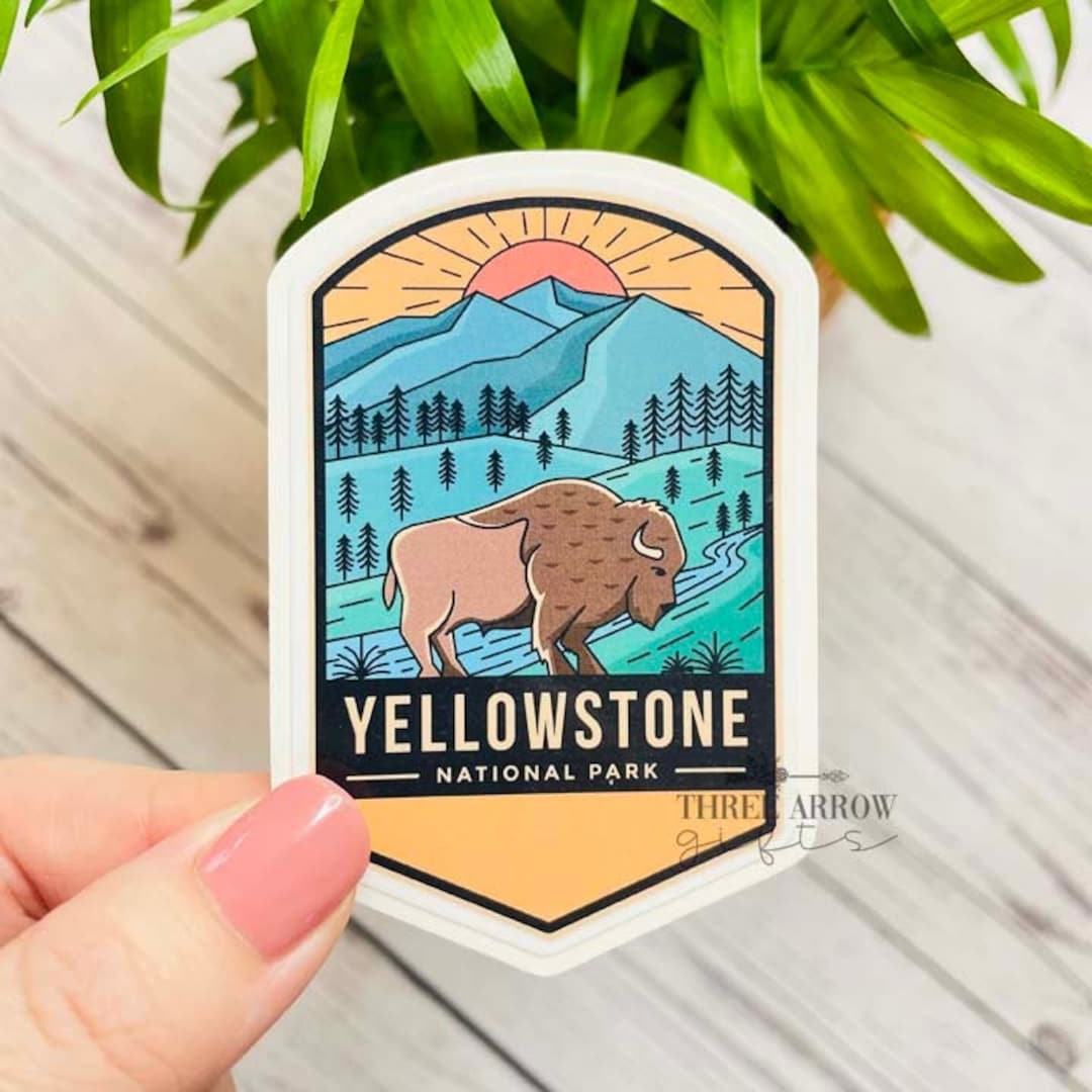 Yellowstone National Park Sticker, US National Park Badge, 3 Inch - Etsy