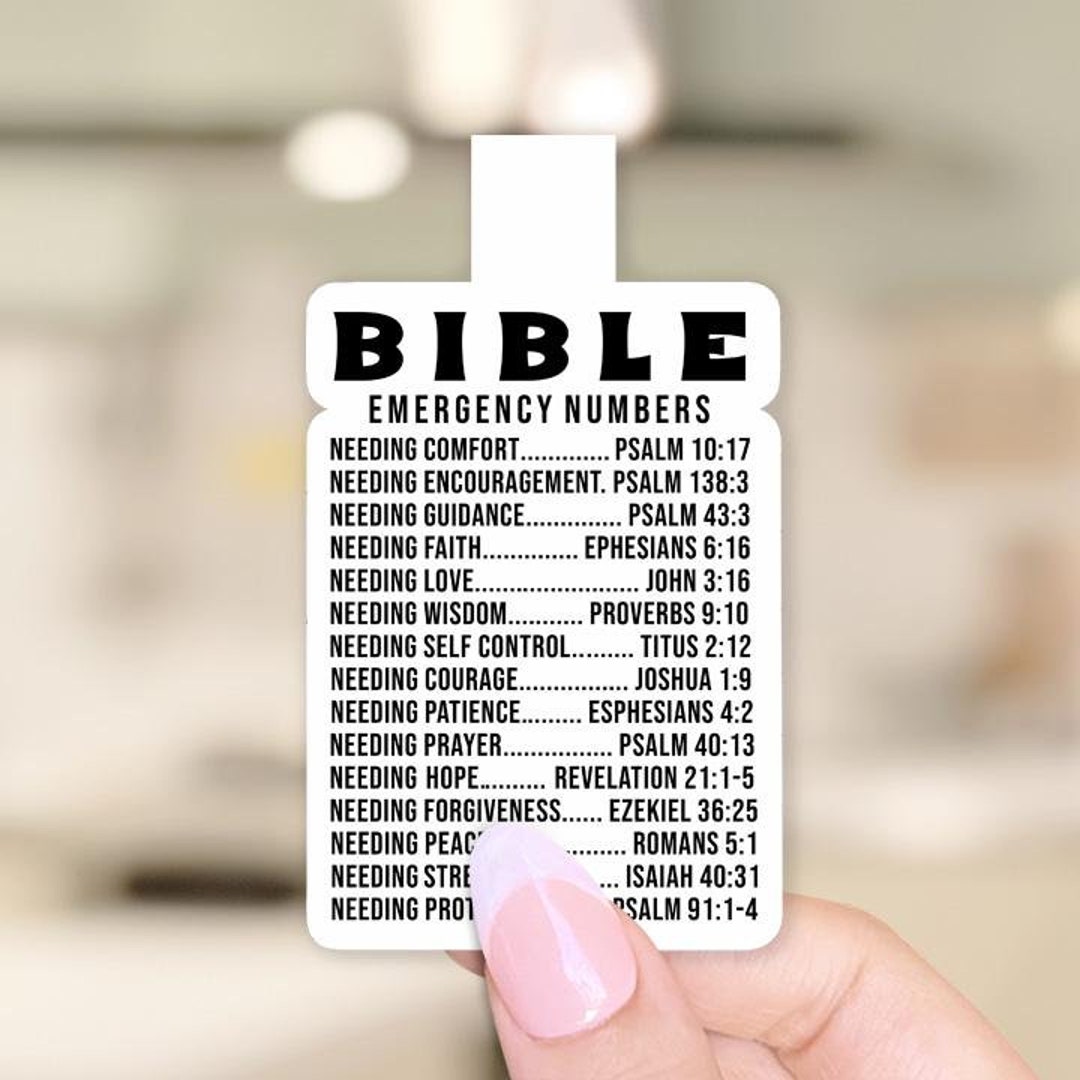 Emergency Bible Numbers Magnetic Bookmark - Etsy