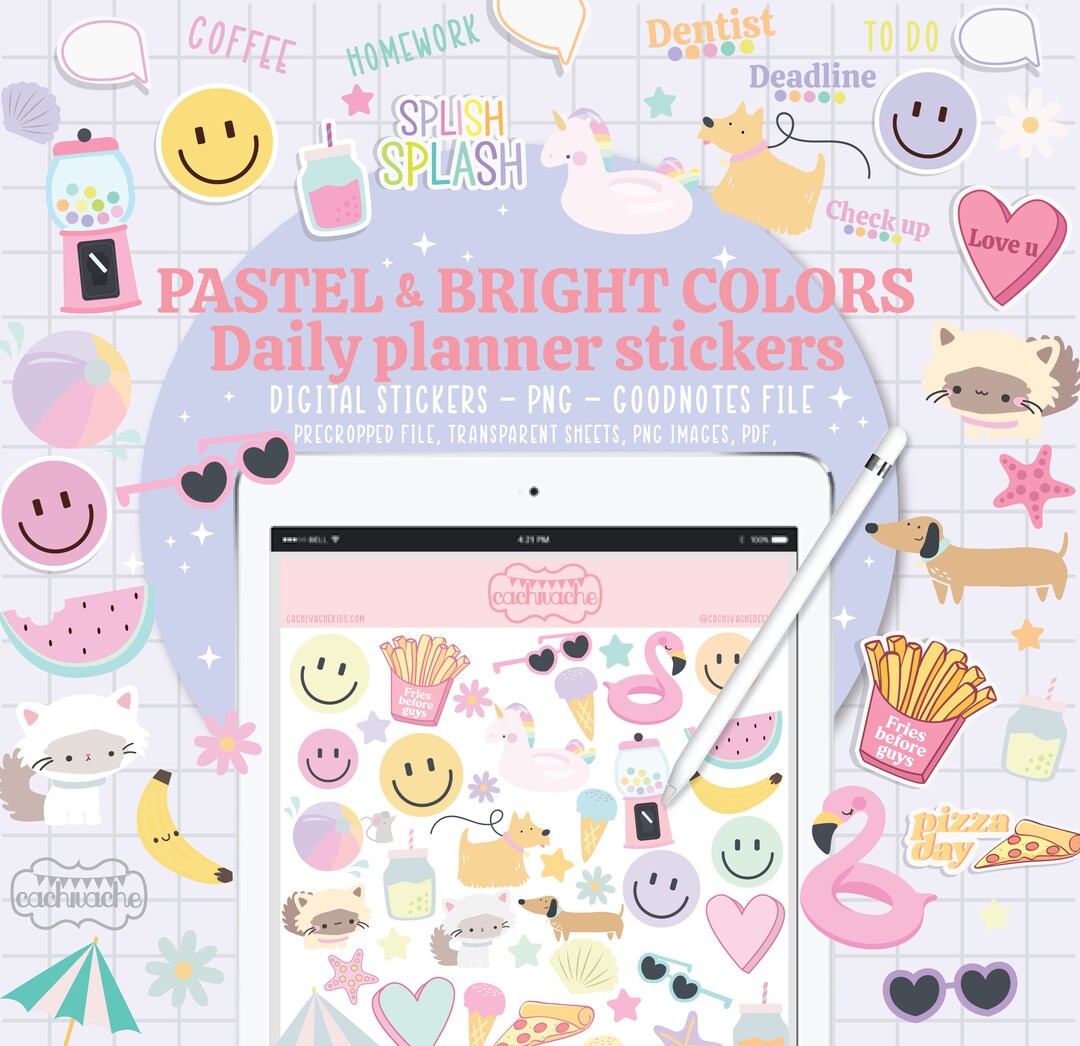Stickers para GoodNotes, Pegatinas precortadas para Ipad, Lindas ...