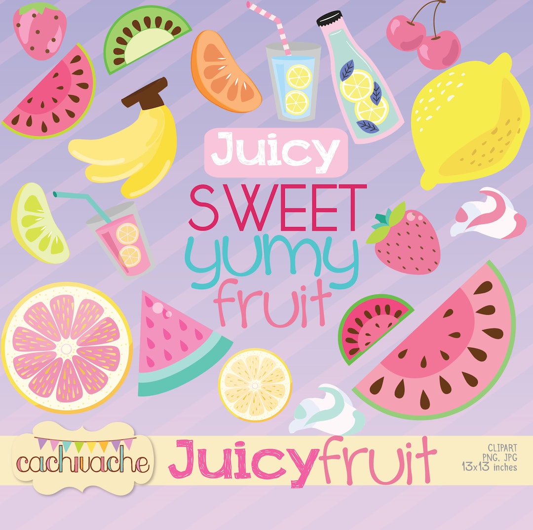 Fruit Clipart, Summer Fruit Designs, Summer Drinks Designs, Summer ...