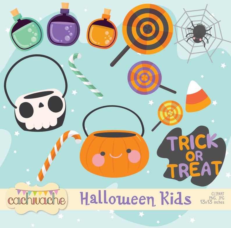 Halloween Kids Clipart, Halloween Costumes Clipart, Halloween Children ...