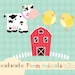 Farm Animals Clipart Horse, Cow, Dog, Sheep, Chicken, Pig and More. PNG ...