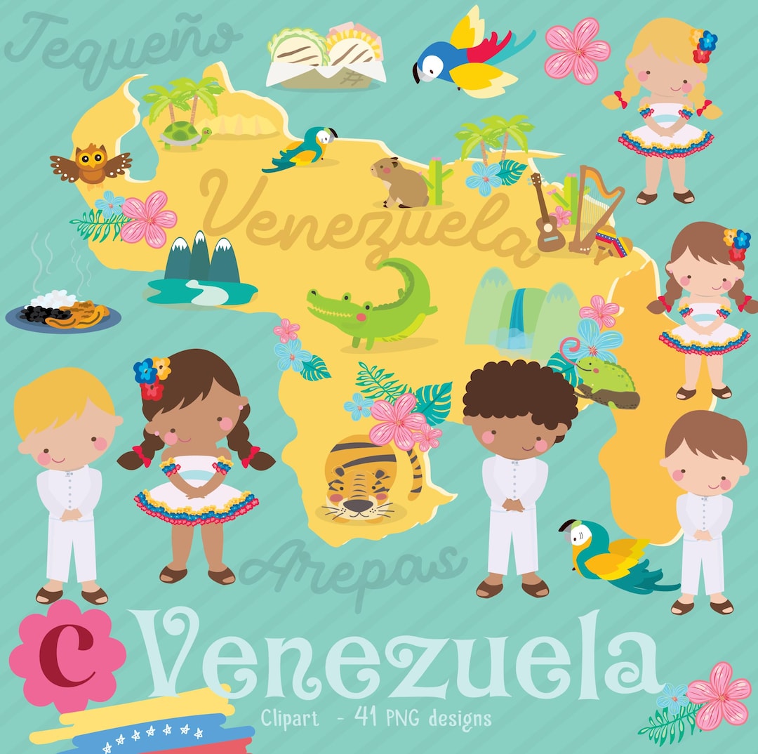 Venezuela Clipart - 41 Venezuelan Elements Designs, Venezuelan ...