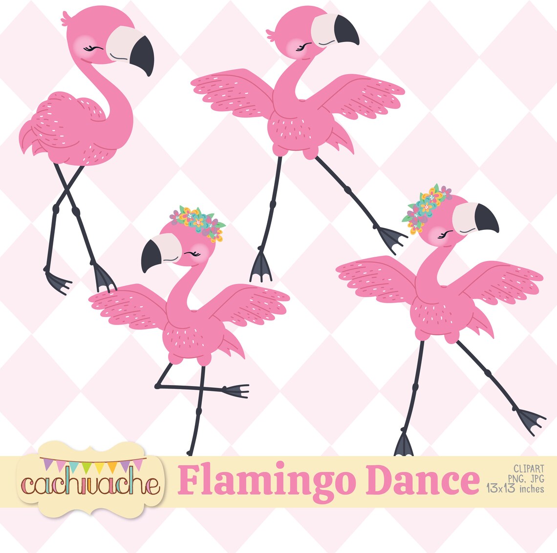 Flamingo Clipart Tropical Clipart Summer Clipart Flamingo - Etsy Canada