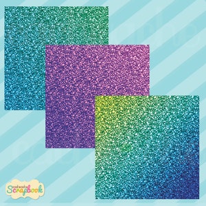 Glitter Colors Digital Paper, Glitter Gradient Digital Paper, Sparkle ...