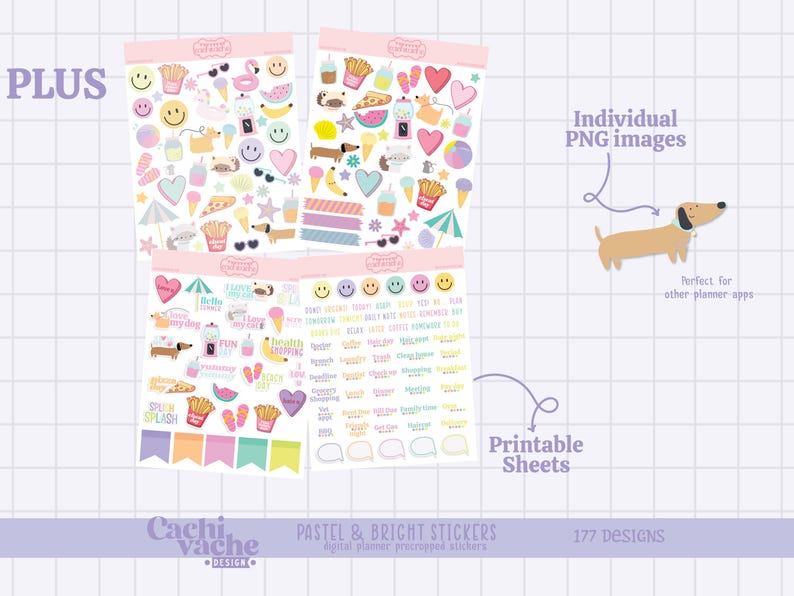 Digital Planner Stickers for Goodnotes, Noteful Etc. Colorful Planning ...