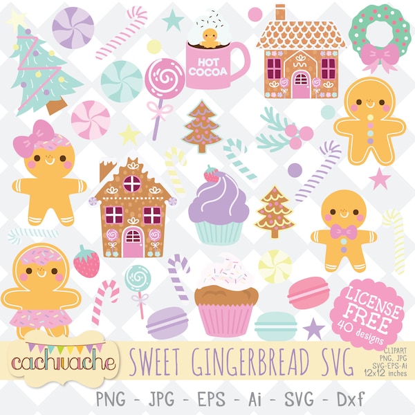 Gingerbread Svg - Etsy