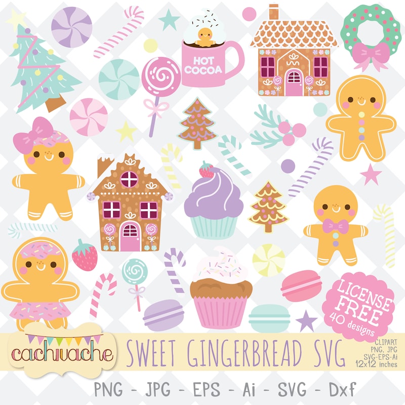 Gingerbread Svg - Etsy
