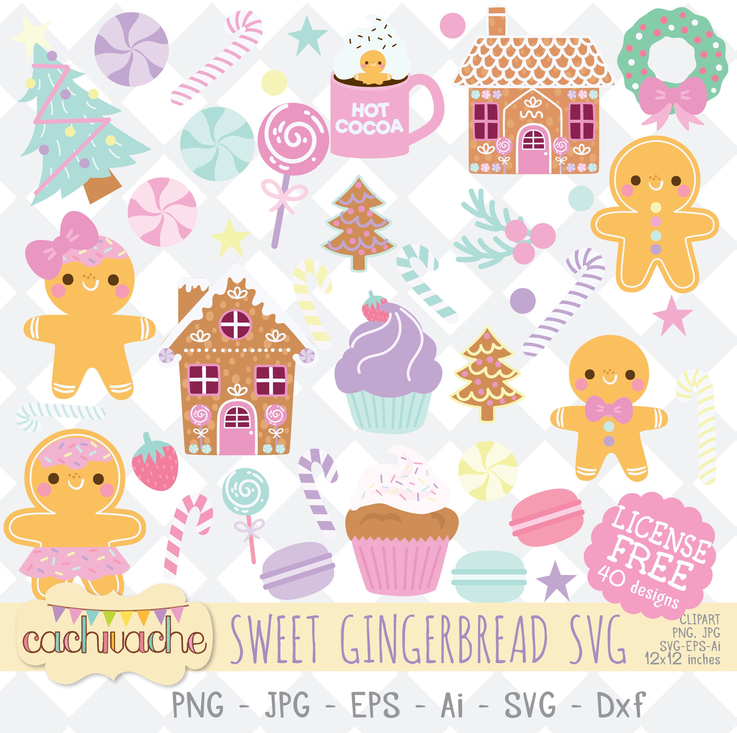 Gingerbread SVG - 40 Christmas Svg Files | Christmas Cookie Svg ...
