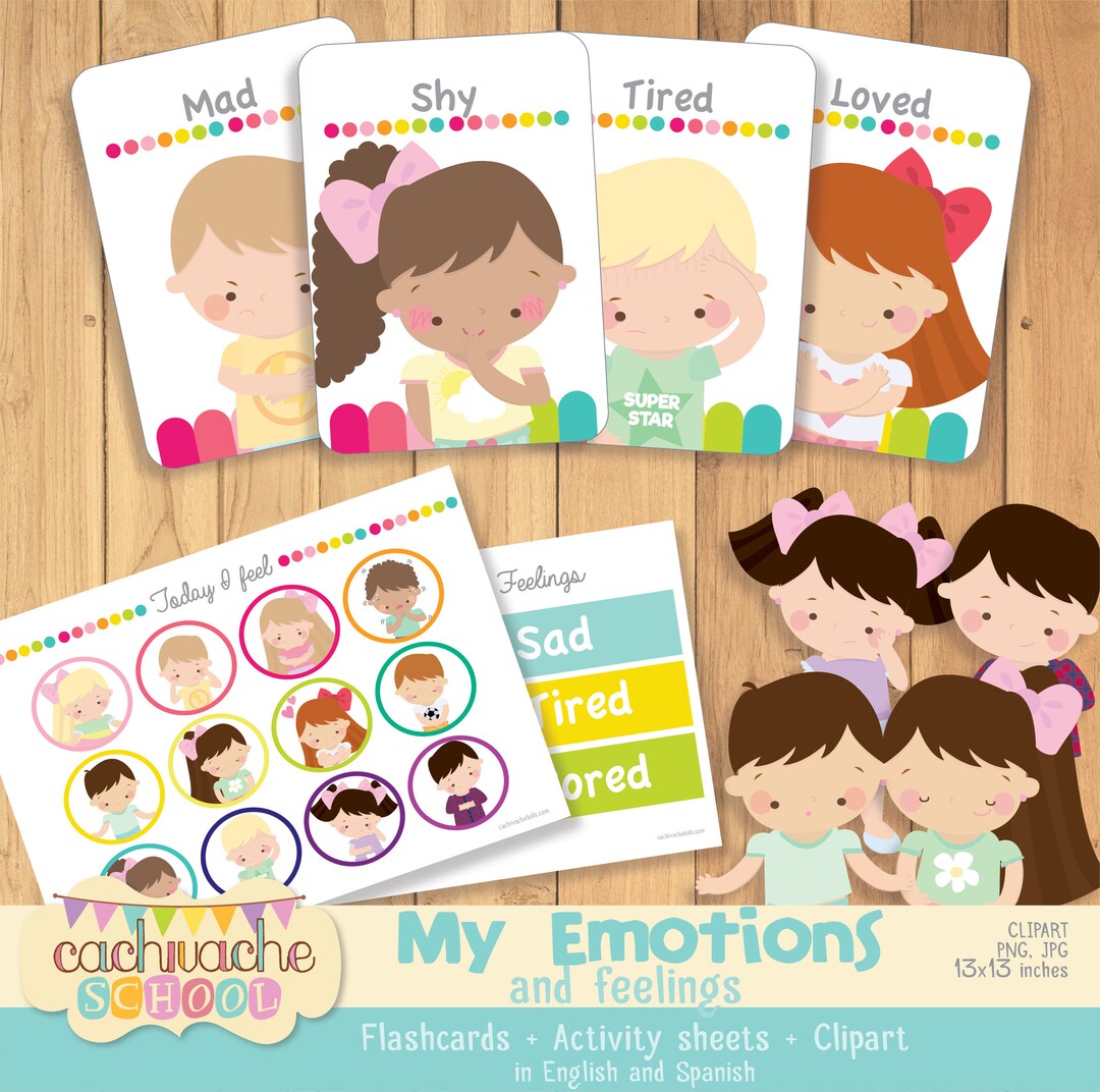 Emotions and Feelings Flashcards, Printable Emotions Flash Cards ...