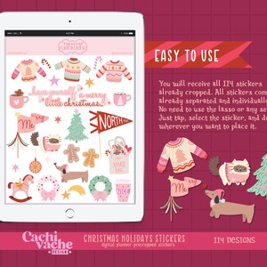 Christmas Digital Planner Stickers. December Digital Planner Stickers ...