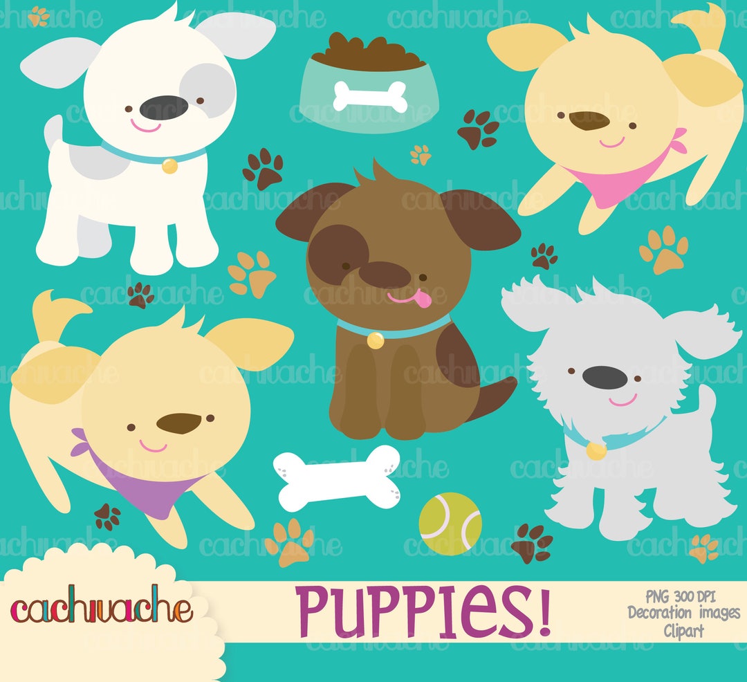 Dog Clipart, Little Puppies Clipart, Pet Clipart, Dog Adoption Party ...