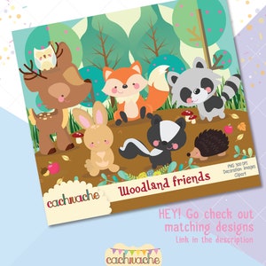 Woodland Tribal Animals Clipart Forest Animals Clipart Boho - Etsy