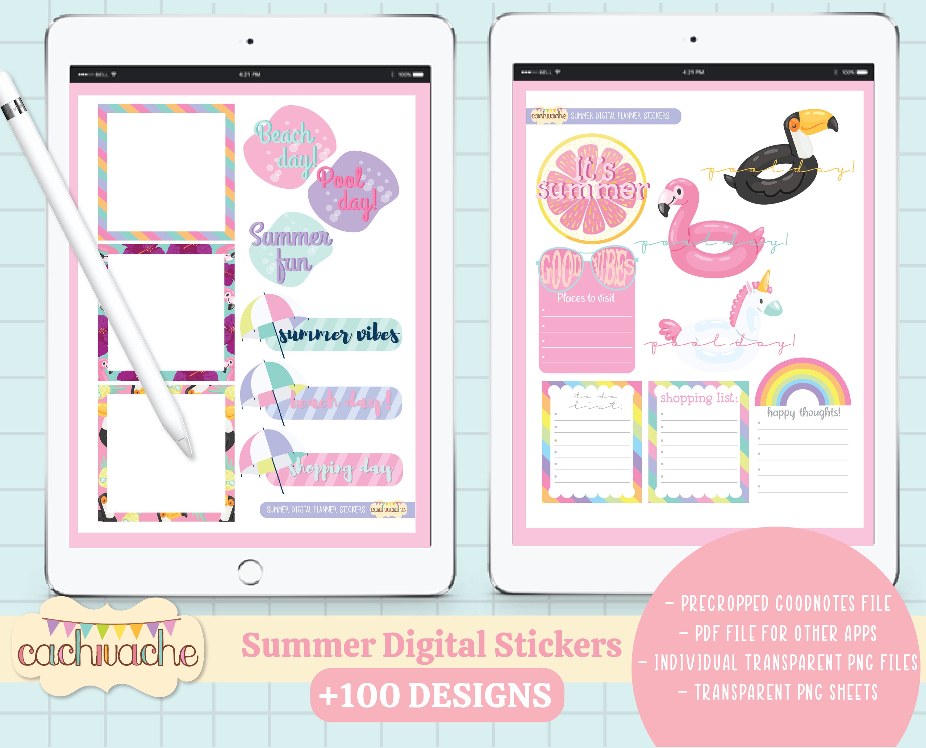 Paper Calendars & Planners pre cropped stickers Goodnotes Stickers ...