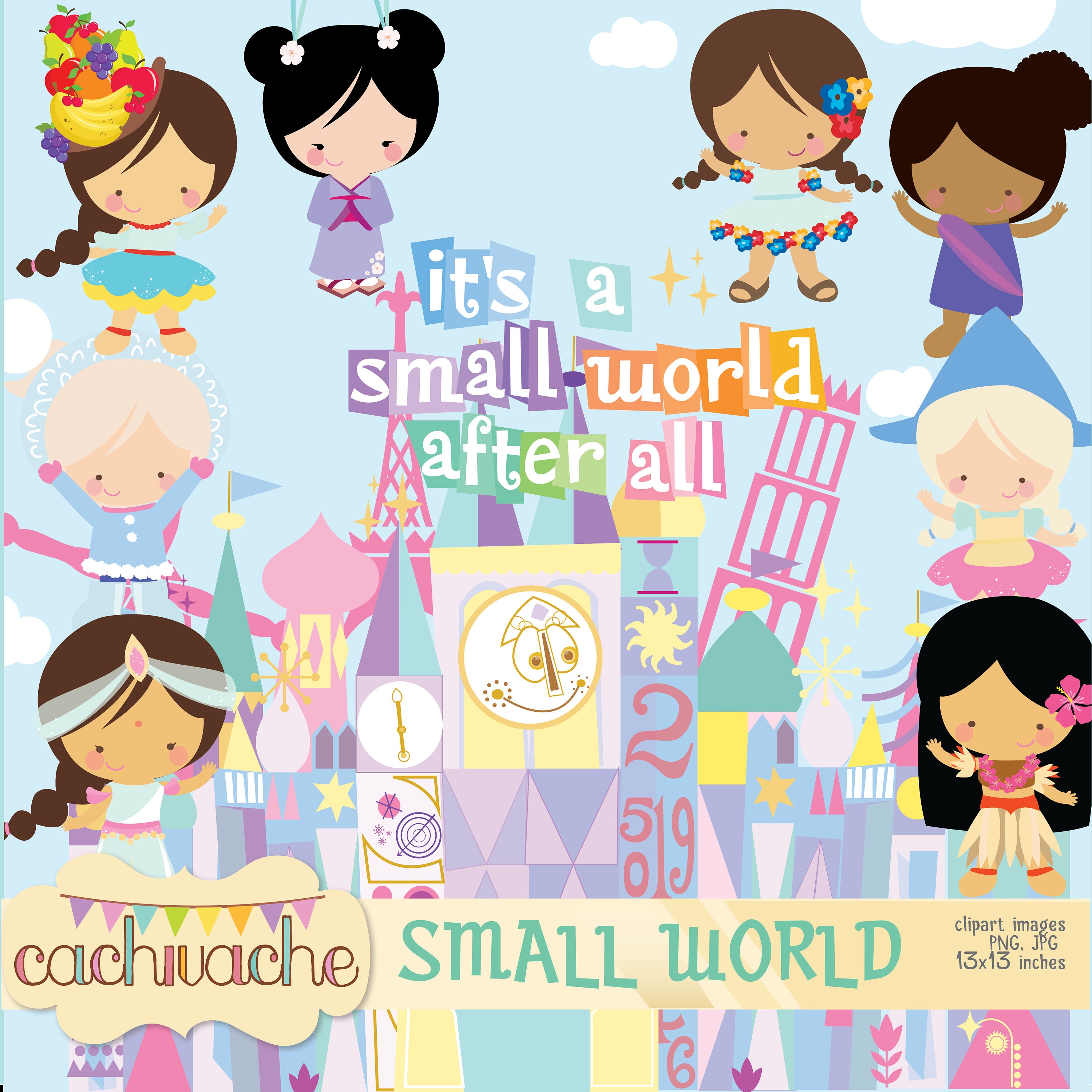 Its a Small World After All Clipart Children of the World - Etsy