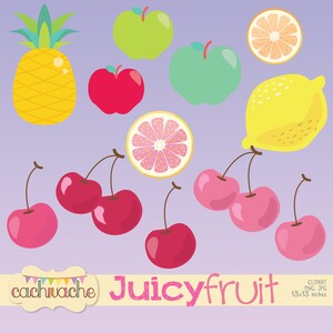 Fruit Clipart, Summer Fruit Designs, Summer Drinks Designs, Summer ...