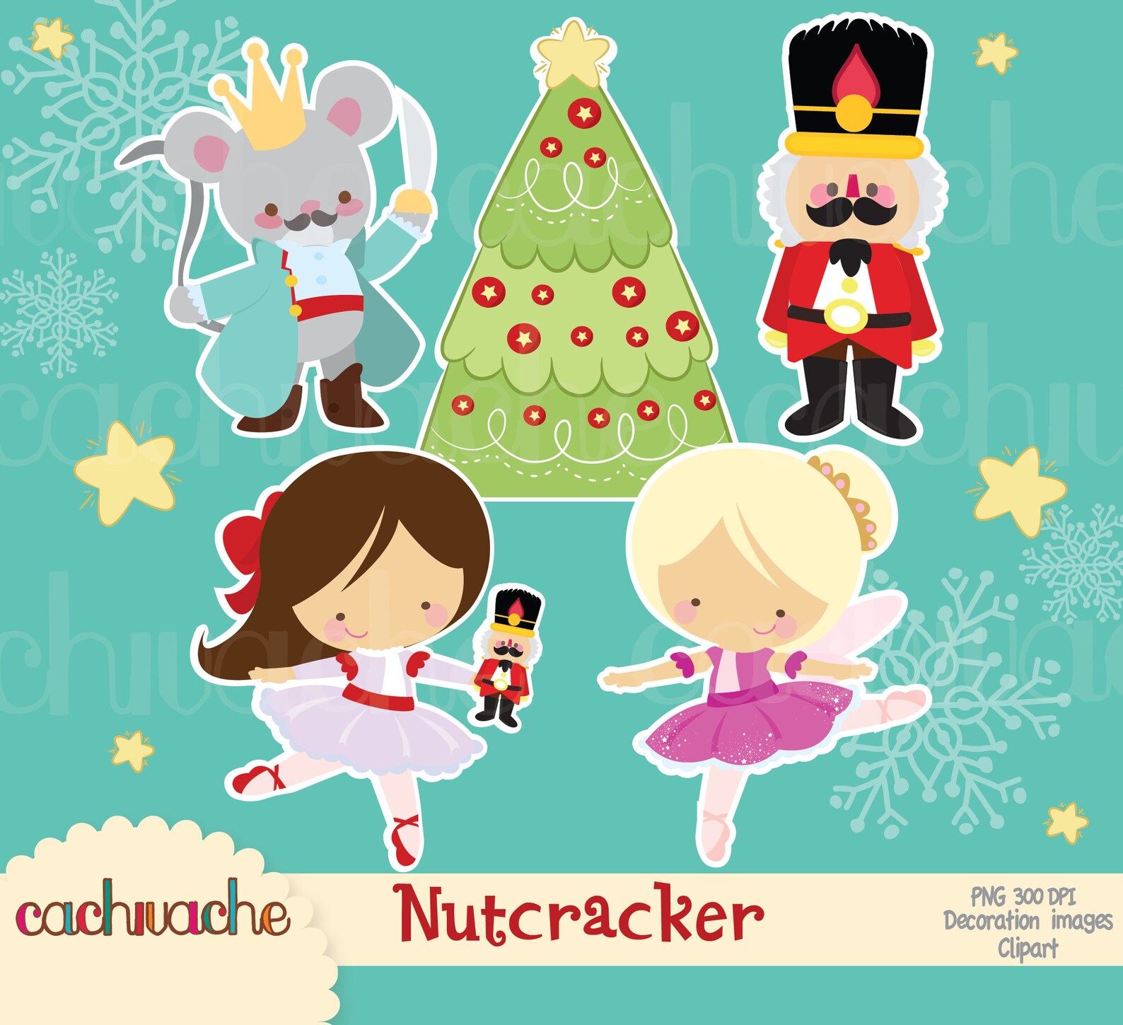 Nutcracker Clipart Christmas Clipart Ballet Clipart in JPG - Etsy
