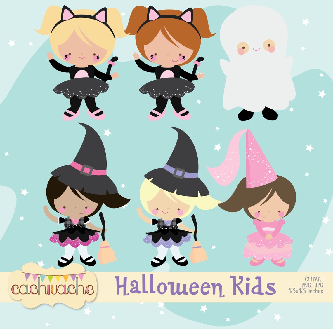 Halloween Kids Clipart Halloween Costumes Clipart Halloween - Etsy