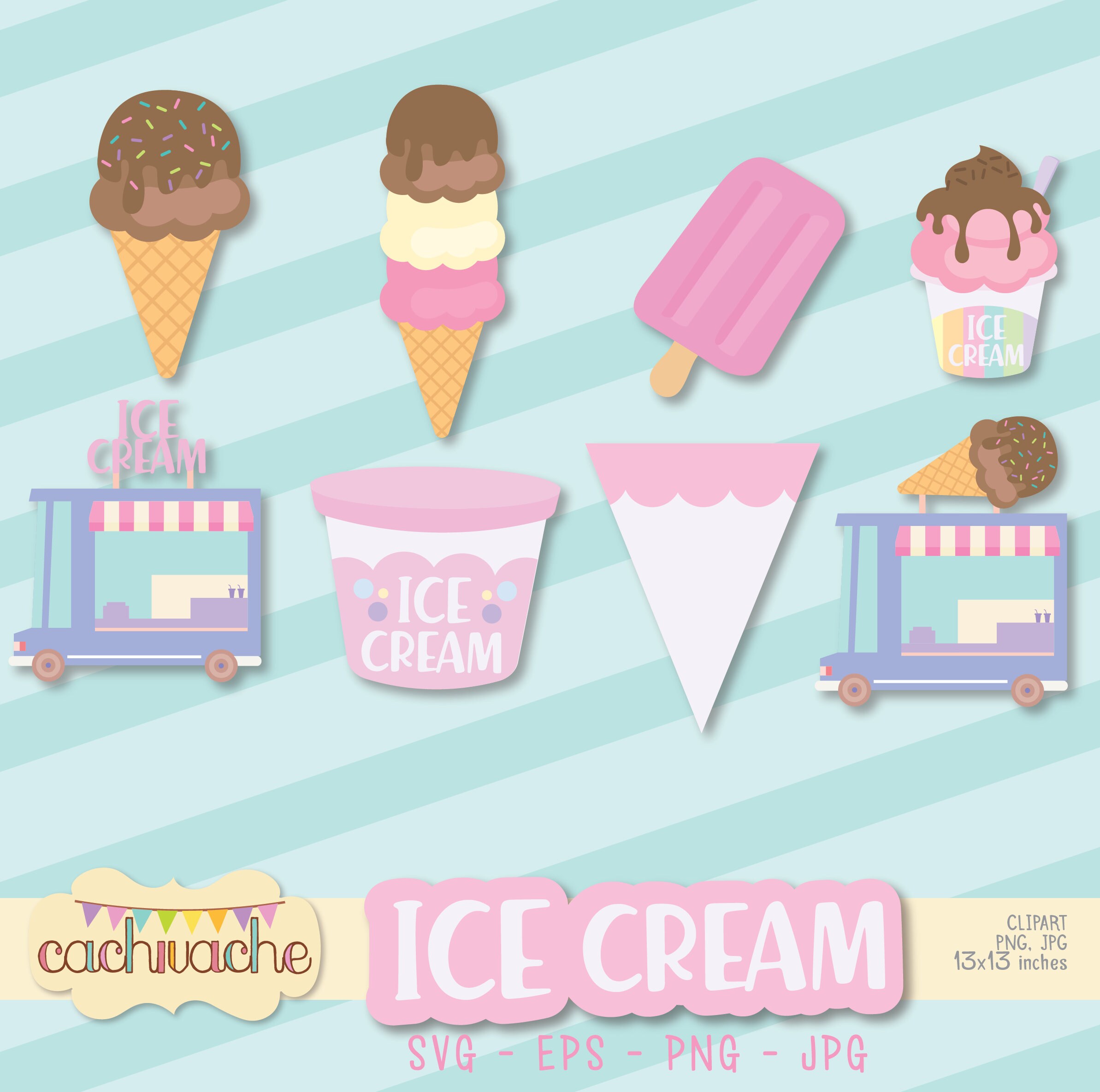 Ice Cream Svg Files Ice Cream Cutting Files for Different | Etsy