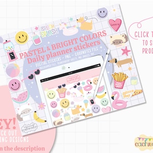Pastel Daily Digital Planner Stickers: 180+ Weekly Stickers for ...