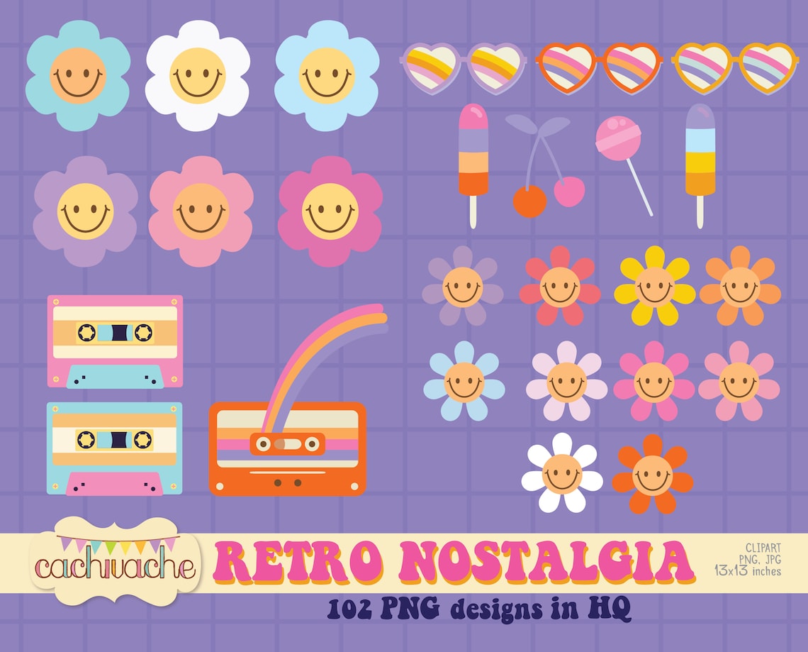 Retro Clipart Groovy Clipart Roller Skates Clipart Smile - Etsy Canada