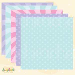 Glitter Digital Paper, Pastel Glitter Digital Paper, Pastel Papers ...