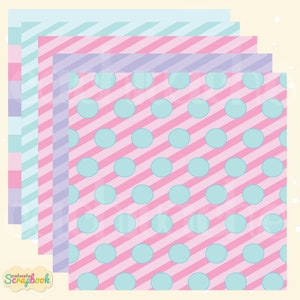 Glitter Digital Paper, Pastel Glitter Digital Paper, Pastel Papers ...